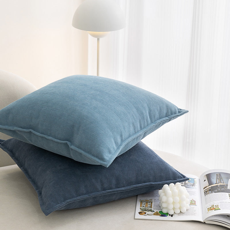 HKM-485843 Herringbone Pattern Chenille Throw Pillow Cover - Multiple ...