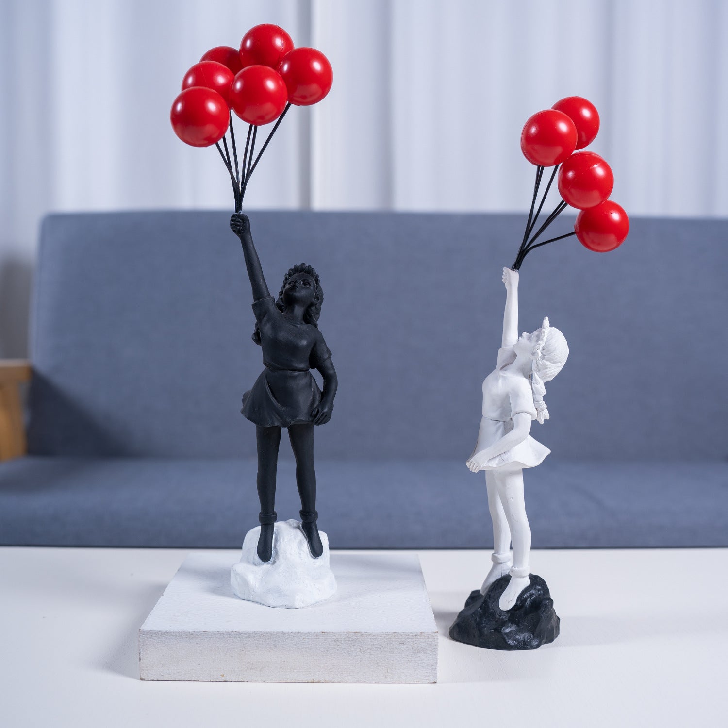 HKM-985235 Little Girl With Balloon Resin Art Sculpture for Modern ...